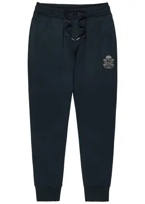 Dolce & Gabbana Logo-appliquéd Cotton Sweatpants - Navy