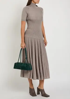 Alaïa Ribbed Wool-blend Top - Grey