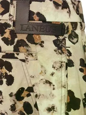LANEUS Animal Print Trousers