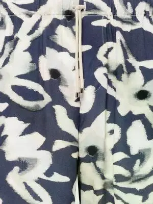 LANEUS Floral-print Drawstring Shorts