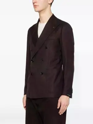 Tagliatore Double-breasted Peak-lapel Blazer - Brown
