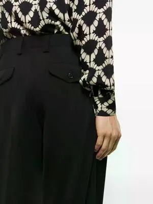 LANEUS Buttoned Trousers - Black
