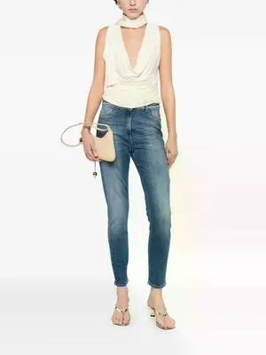 Elisabetta Franchi High Waist Slim Fit Jeans
