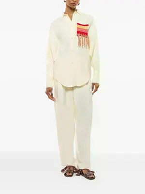 LANEUS Fringed-pocket Shirt