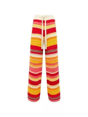 LANEUS Striped Drawstring Trousers