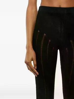 LANEUS Knitted Flared Trousers