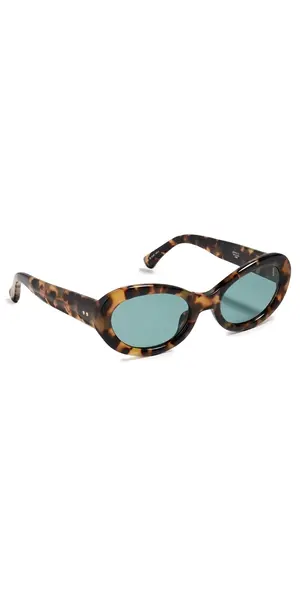 Dries Van Noten Oval Frame Sunglasses - Tortoise Shell
