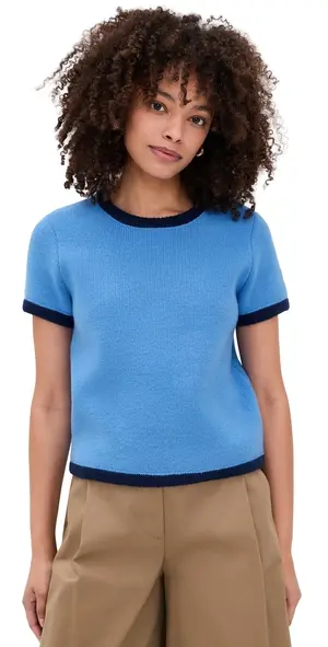 English Factory Color Block Knit Top