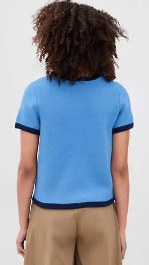 English Factory Color Block Knit Top
