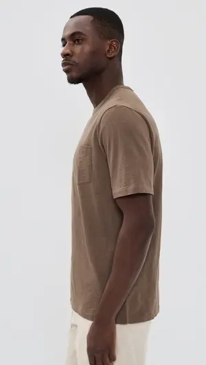 Faherty Brand Sunwashed Pocket Tee - Island Brown