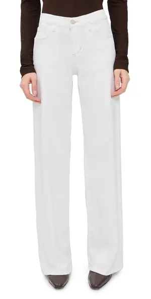 Joe's Jeans The Lou Lou Low Rise Wide Leg Jeans - White
