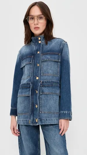 Veronica Beard Denim Anorak Jacket