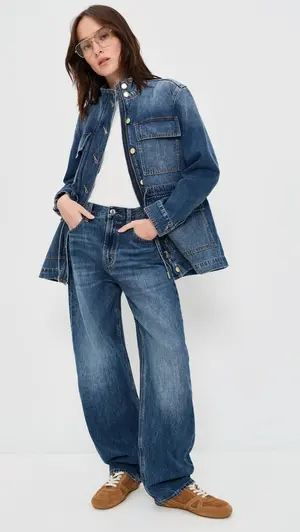 Veronica Beard Denim Anorak Jacket