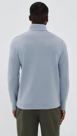 Vince Cotton Blend Quarter Zip Pullover