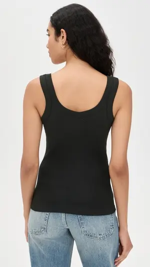 Rag & Bone Essential Rib Tank - Black