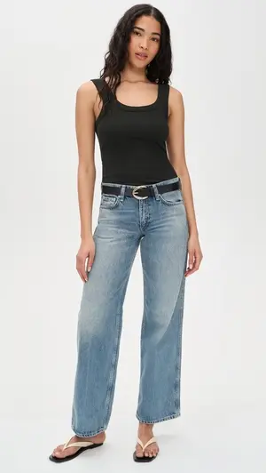 Rag & Bone Essential Rib Tank - Black