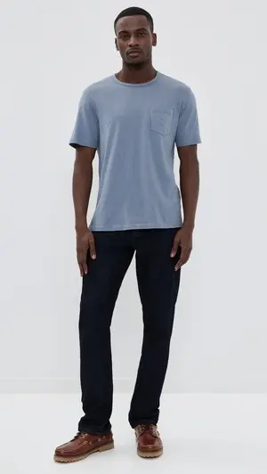 Faherty Brand Sunwashed Pocket Tee - Flint