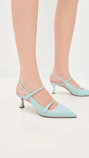 ALEXANDRE BIRMAN Tita Slingback Heels 60mm - Dust Blue