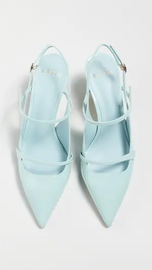 ALEXANDRE BIRMAN Tita Slingback Heels 60mm - Dust Blue