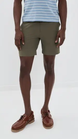 Faherty Brand Activewear Jersey Shorts - Surplus Olive