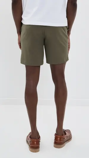Faherty Brand Activewear Jersey Shorts - Surplus Olive