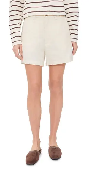 DL1961 Relaxed High-rise Linen Shorts