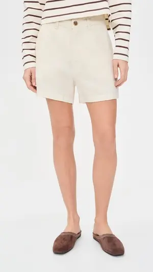 DL1961 Relaxed High-rise Linen Shorts
