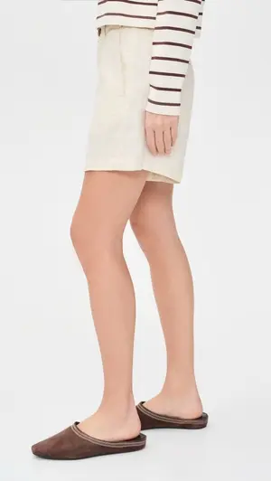 DL1961 Relaxed High-rise Linen Shorts