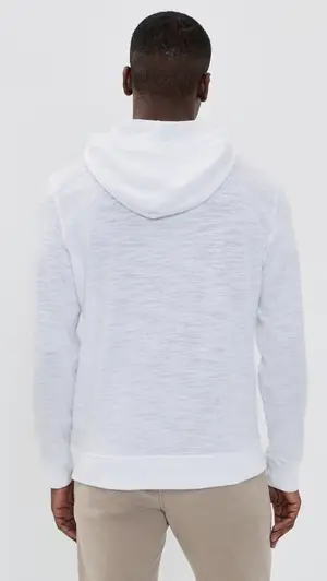 Faherty Brand Sunwashed Slub Hoodie - White