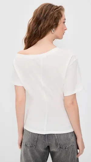 EB DENIM Elena Off-shoulder Tee - White