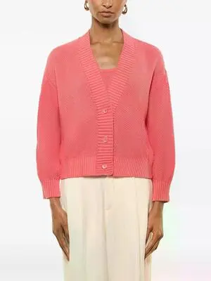 LANEUS V-neck Buttoned Cardigan - Pink