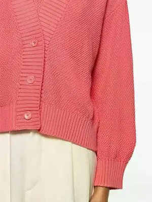 LANEUS V-neck Buttoned Cardigan - Pink