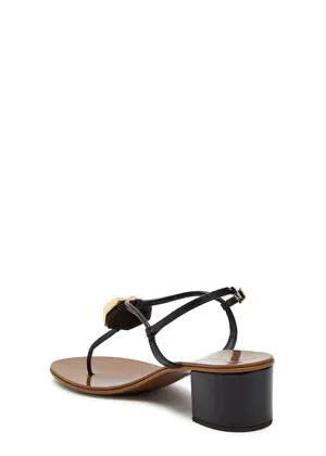 GIUSEPPE ZANOTTI Rock 40 Crystal-embellished Leather Sandals - Black
