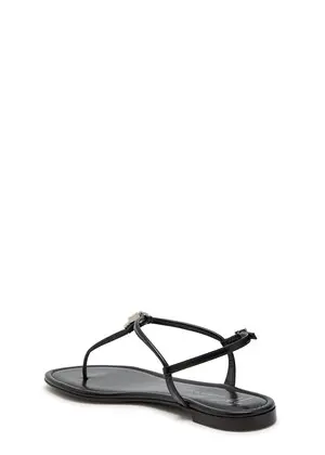 GIUSEPPE ZANOTTI Crystal-embellished Leather Sandals - Black