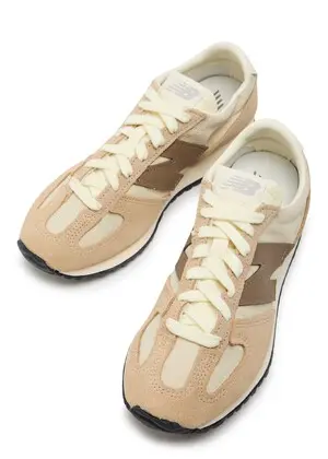 NEW BALANCE 471 Panelled Brushed Suede Sneakers - White