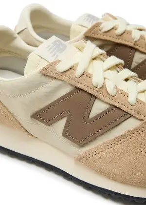NEW BALANCE 471 Panelled Brushed Suede Sneakers - White