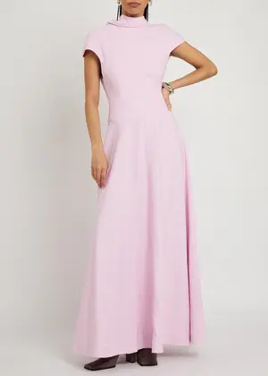 ARMARIUM Arielle Reverse Collar Maxi Dress - Pink