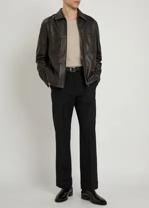 TOD'S Leather Overshirt
