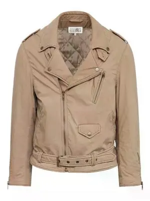 MAISON MARGIELA Belted Zip-up Biker Jacket