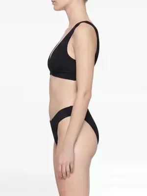 Hunza G V-neck Crinkle Two-piece Set