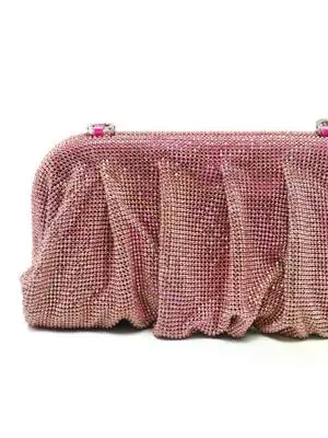 Benedetta Bruzziches Ruched Crystal-embellished Clutch