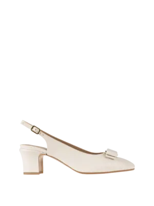 FERRAGAMO Vara Bow Slingback Pump - White
