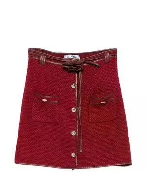BLUGIRL Tweed Buttoned Mini Skirt