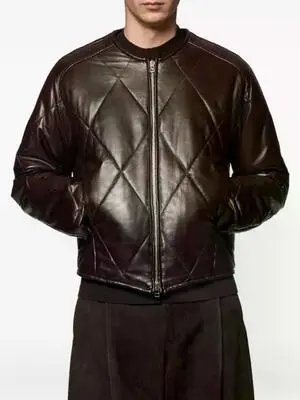 OMAR AFRIDI Quilted Leather Jacket