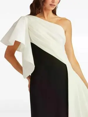 Tadashi Shoji One-shoulder Ruffled Maxi Dress