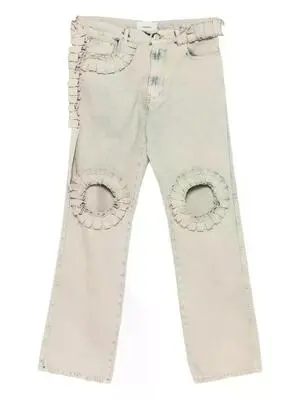 Coperni Ruffled Jeans - Grey
