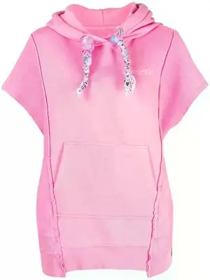Khrisjoy Sleeveless Cotton Hoodie - Pink