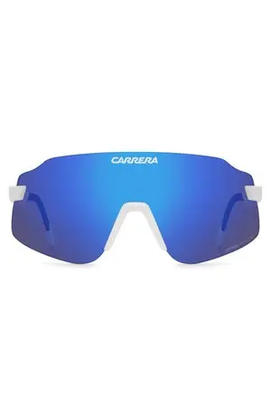 Carrera Eyewear C Sport 99mm Shield Sunglasses - Matte White/blue
