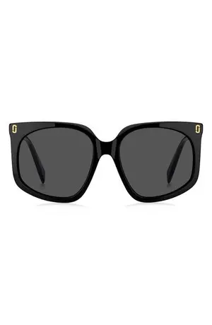 Marc Jacobs 57mm Square Sunglasses Black/grey