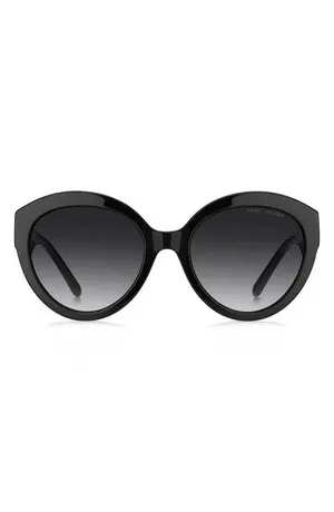 Marc Jacobs 56mm Cateye Sunglasses Black/dark Grey Sf